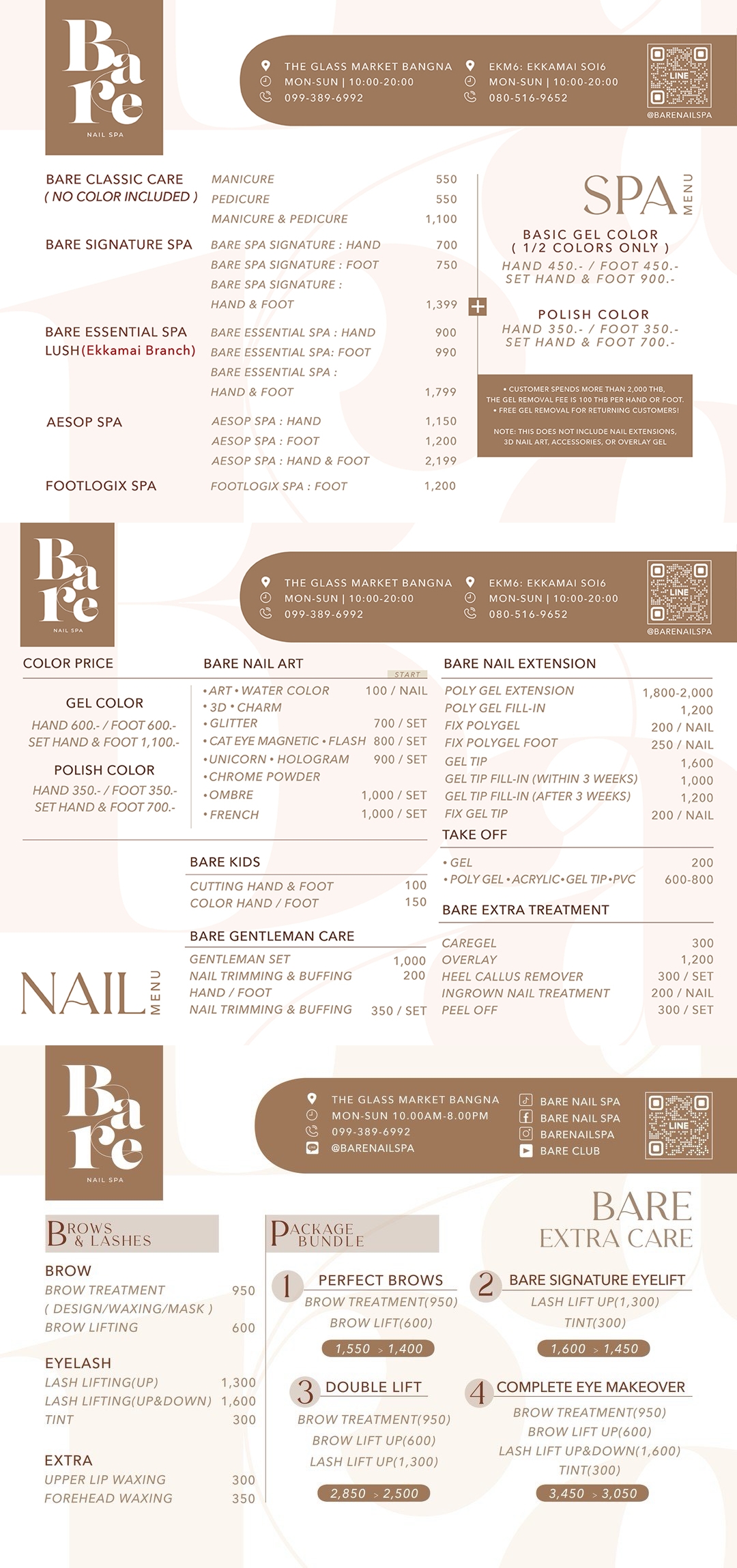 Nail Salon Services & Pricing | BARE NAIL SPA